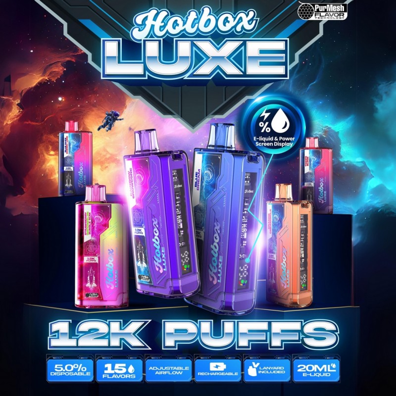 Hotbox LUXE 12K Disposable 5%, luxe 12000, hotbox 12k